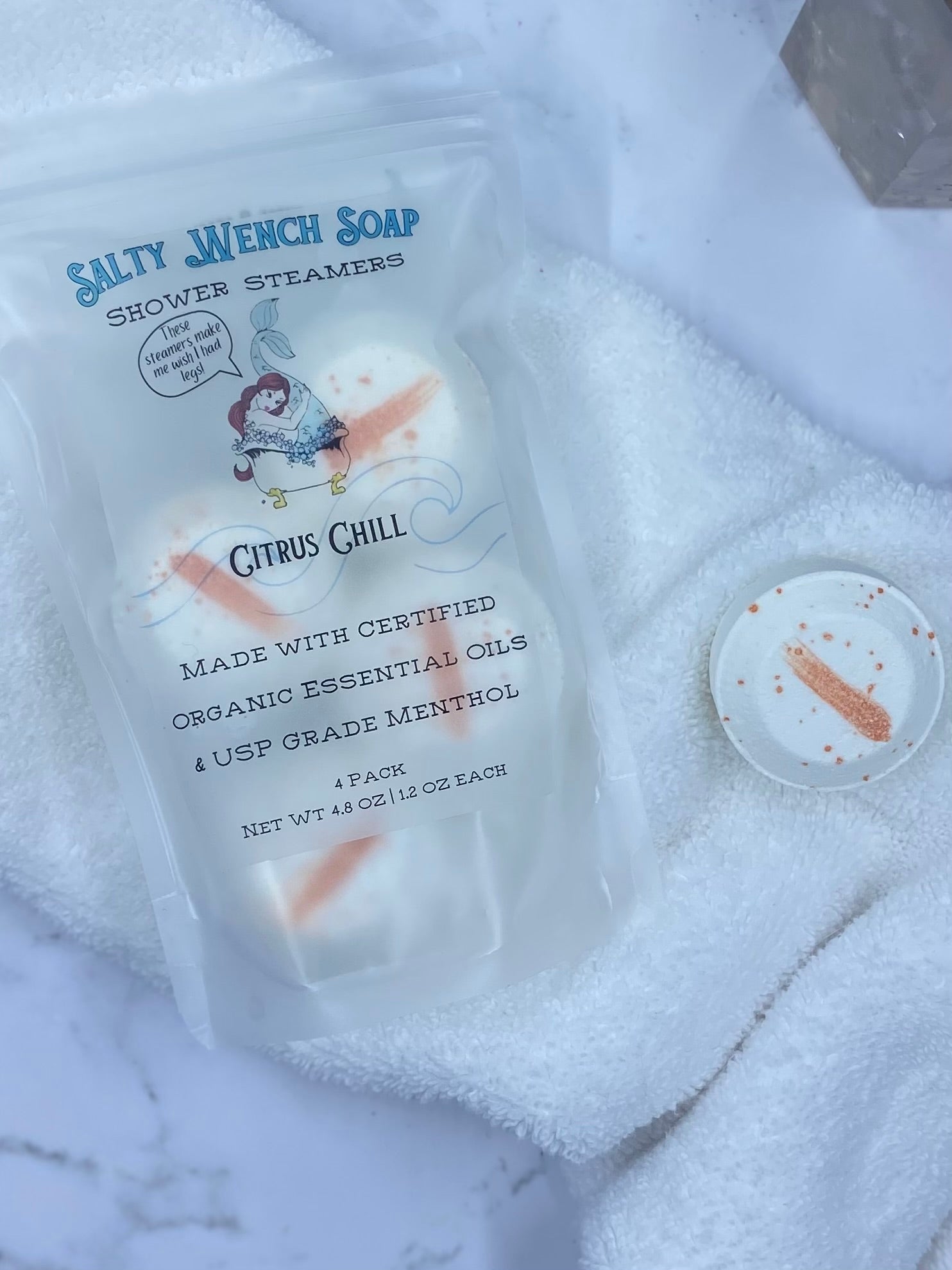 Citrus Chill Shower Steamers – Salty Wench Soap